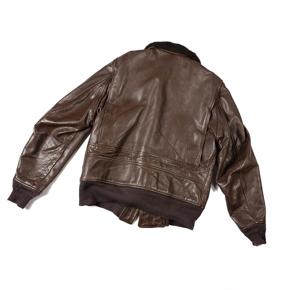 Jackets & Coats | Vintage Authentic Us Navy Leather Aviator Jacket ...